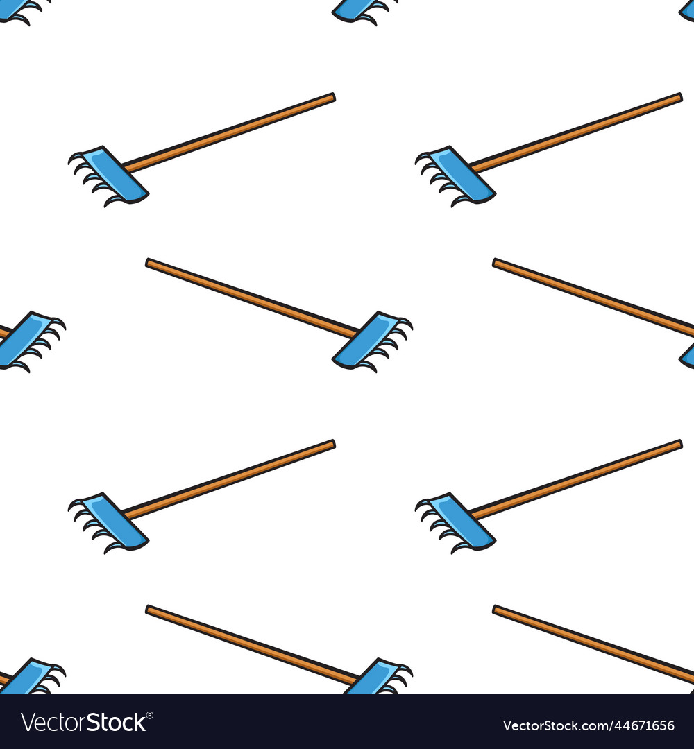 Garden rake pattern Royalty Free Vector Image - VectorStock