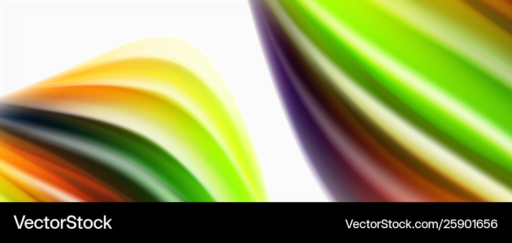 Modern liquid color flow on white - colorful Vector Image
