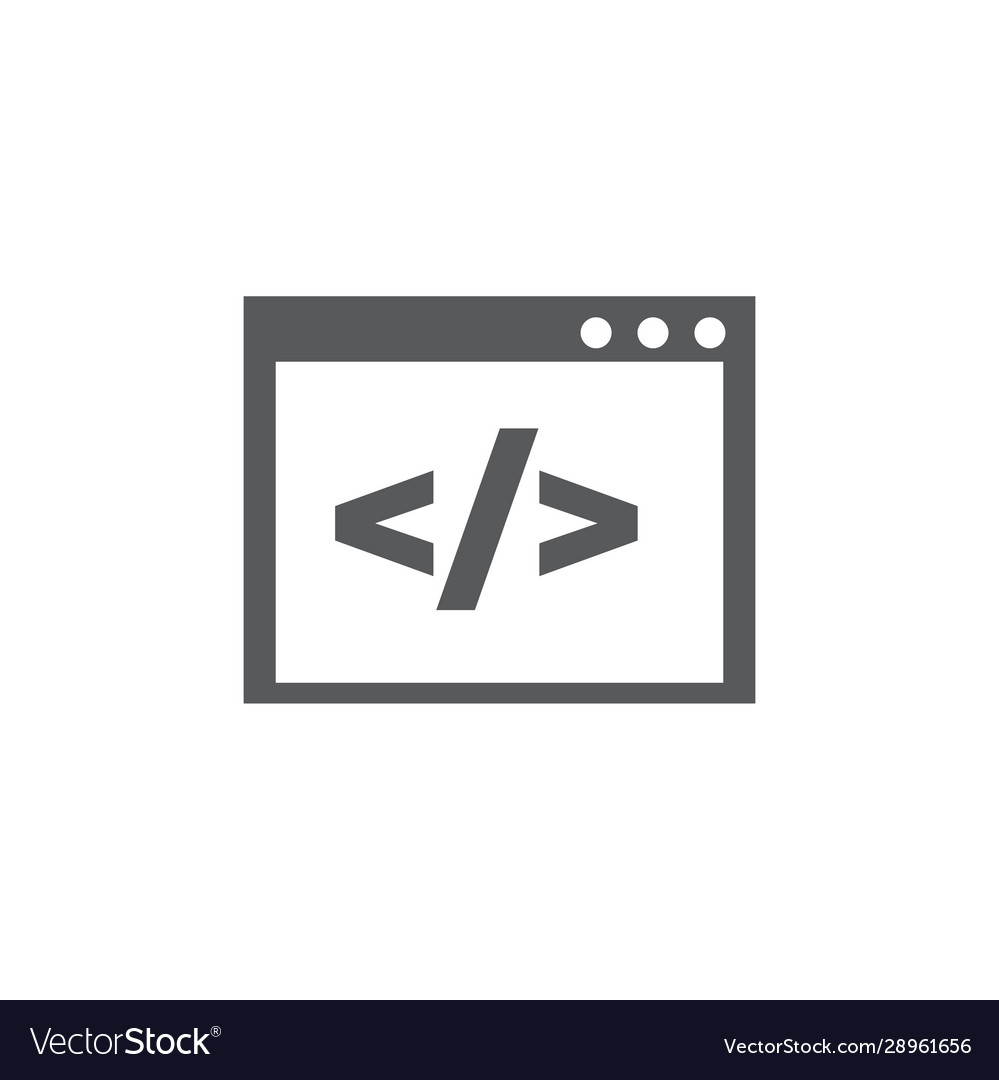 Programming icon on white background Royalty Free Vector