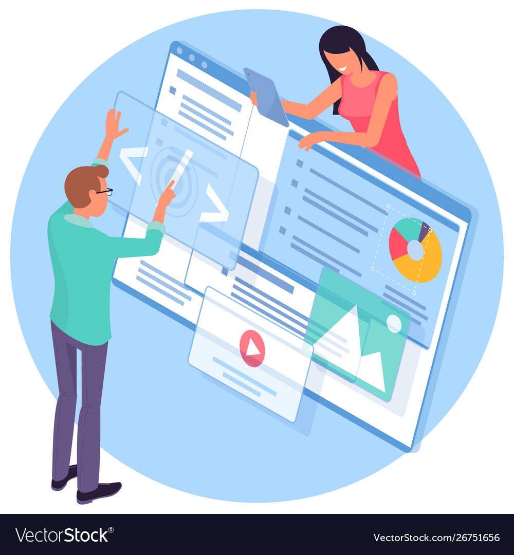 User interface development Royalty Free Vector Image User interface development Royalty Free Vector Image