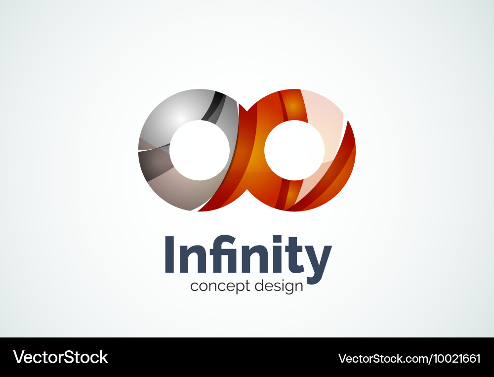 Abstract business company infinity logo template Vector Image