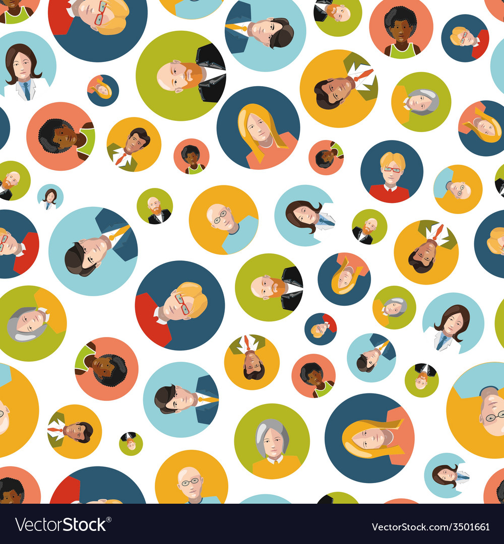 Different colorful user interface avatar flat Vector Image