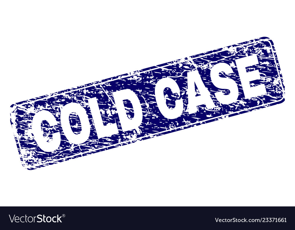 Grunge cold case framed rounded rectangle stamp Vector Image
