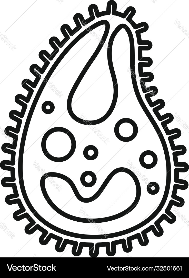 Infection cell parasite icon outline style Vector Image
