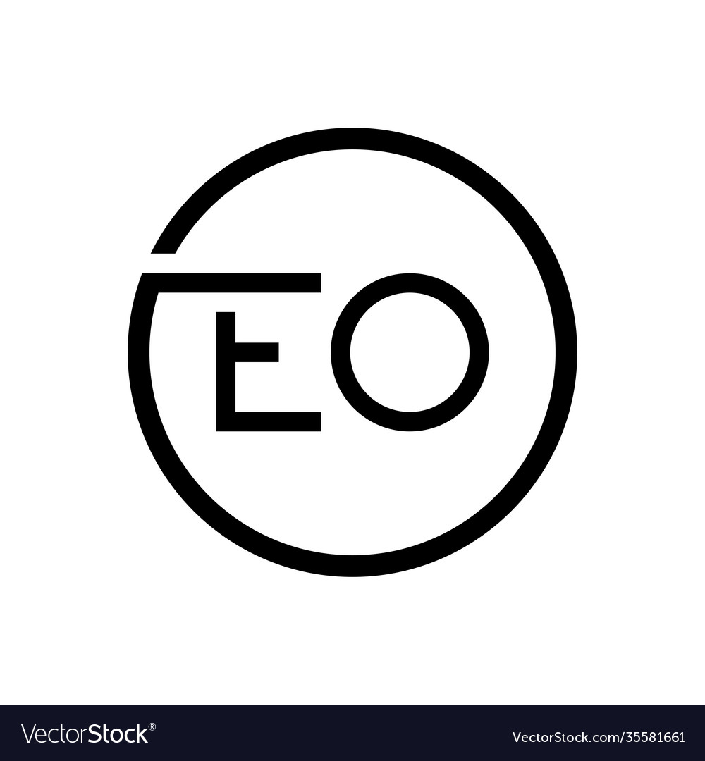 Initial eo letter logo creative typography Vector Image
