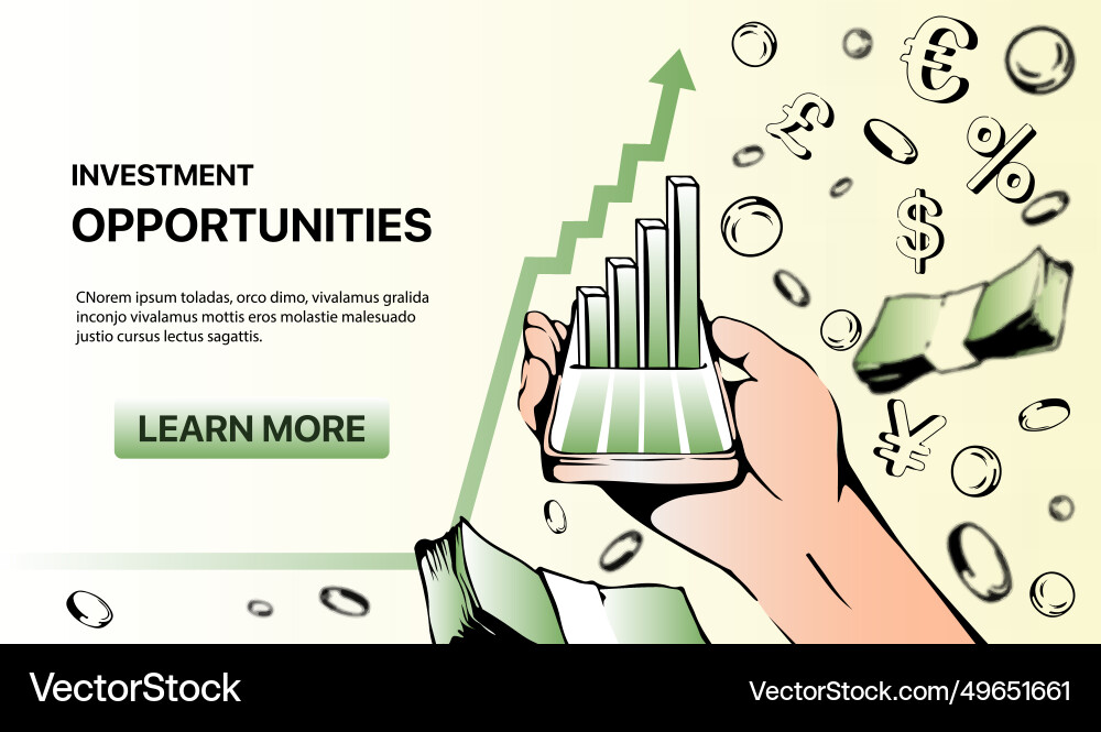 Investment opportunities poster Royalty Free Vector Image