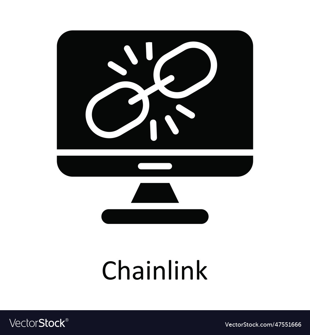 Chain link solid icon design Royalty Free Vector Image