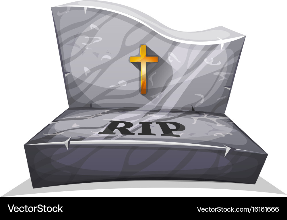 Christian marble tombstone with rip Royalty Free Vector