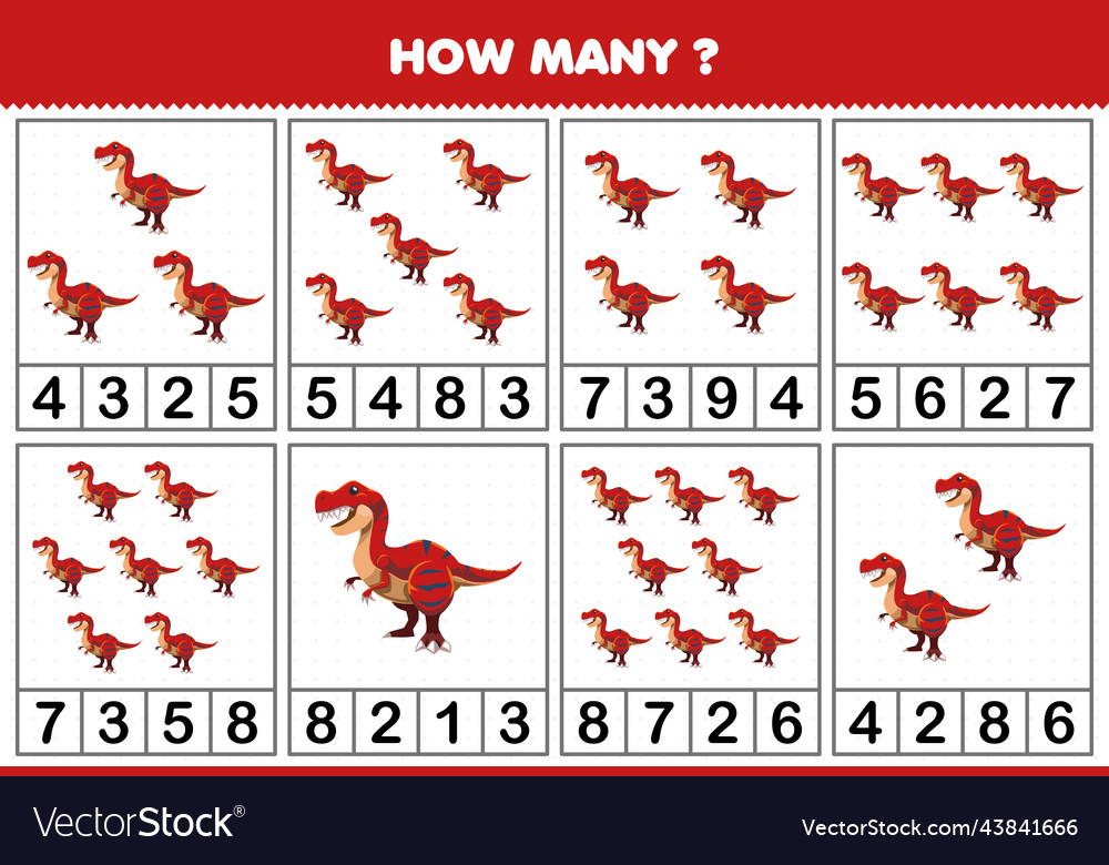 Education game for children counting how many Vector Image