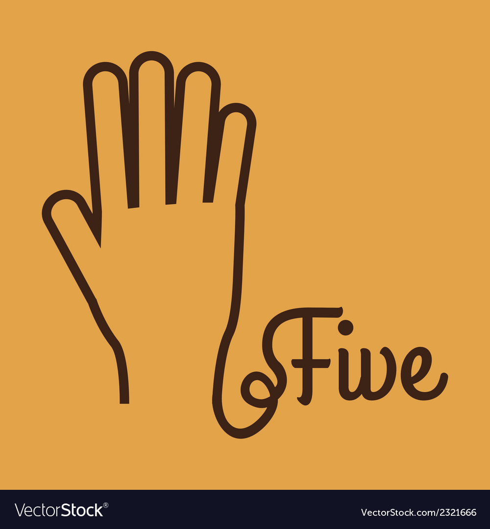 High five Royalty Free Vector Image - VectorStock