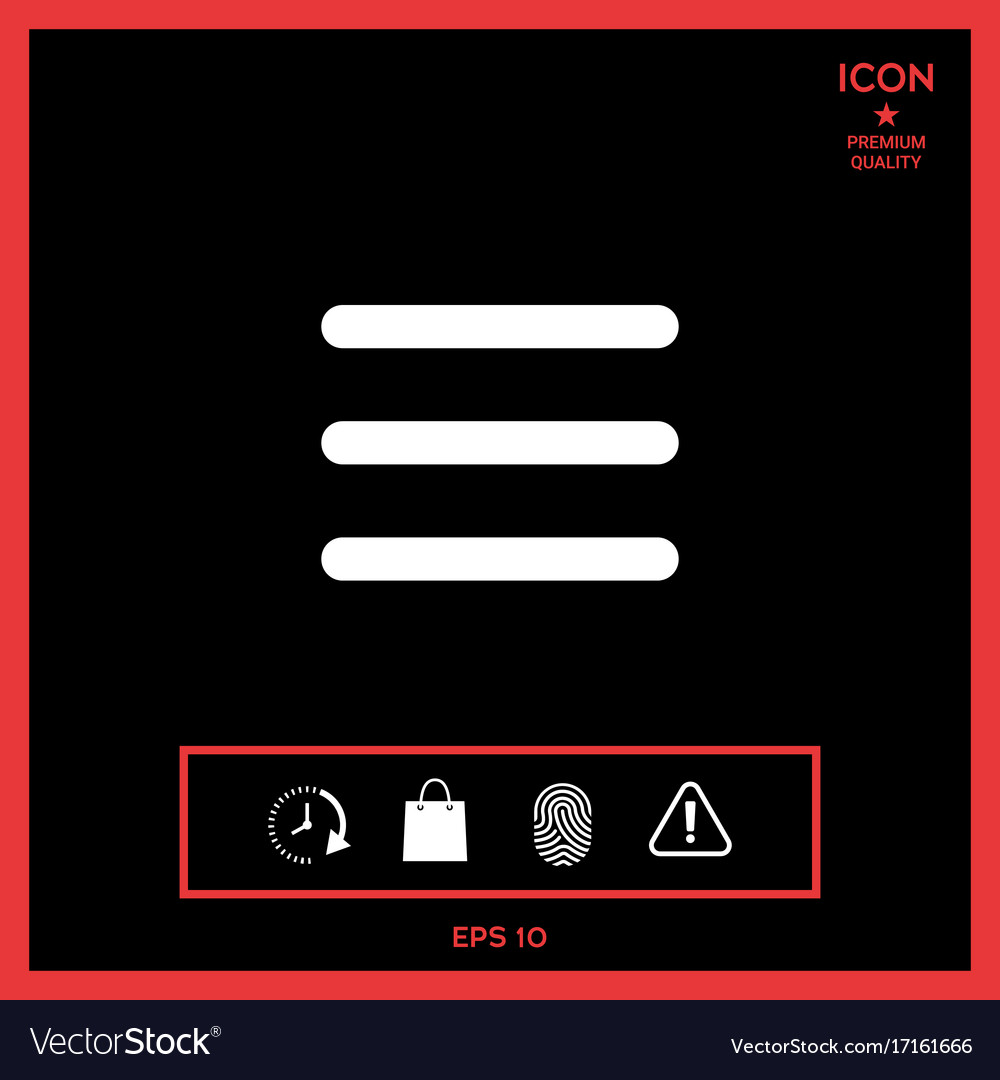 Menu icon Royalty Free Vector Image - VectorStock