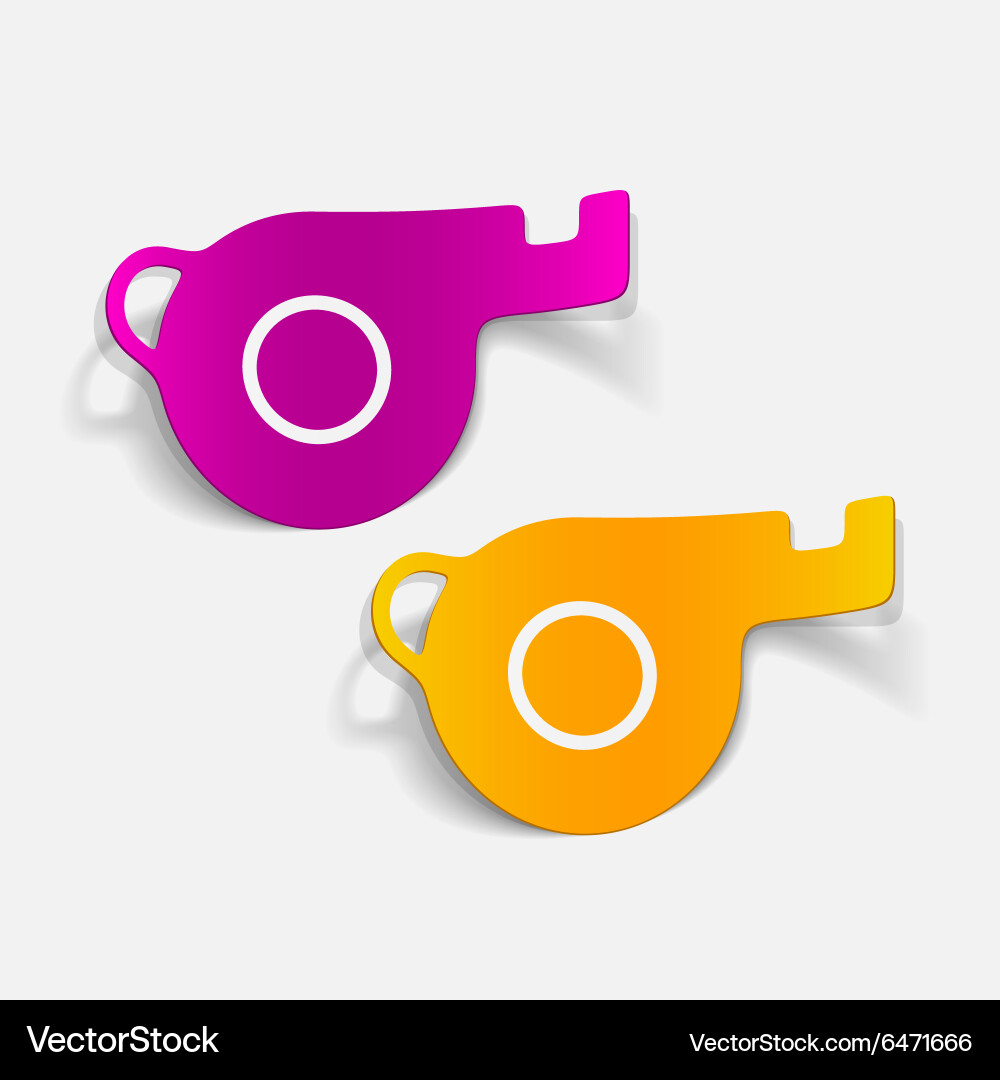 Realistic design element whistle Royalty Free Vector Image