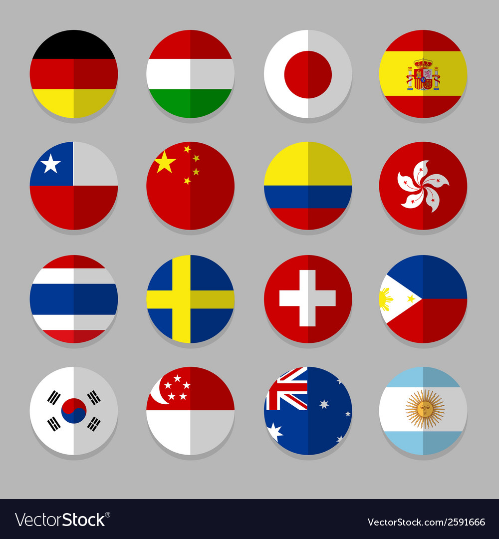 Set flags icon Royalty Free Vector Image - VectorStock