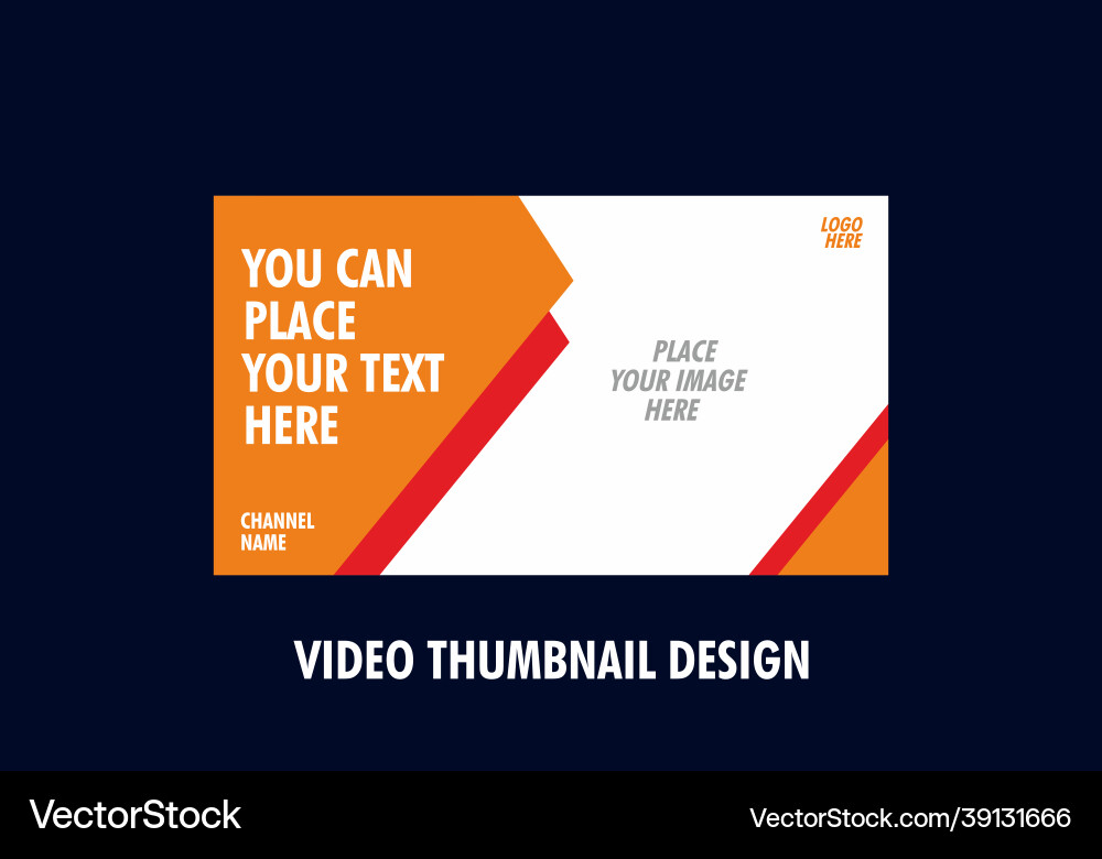 Unique and colorful video thumbnail design Vector Image