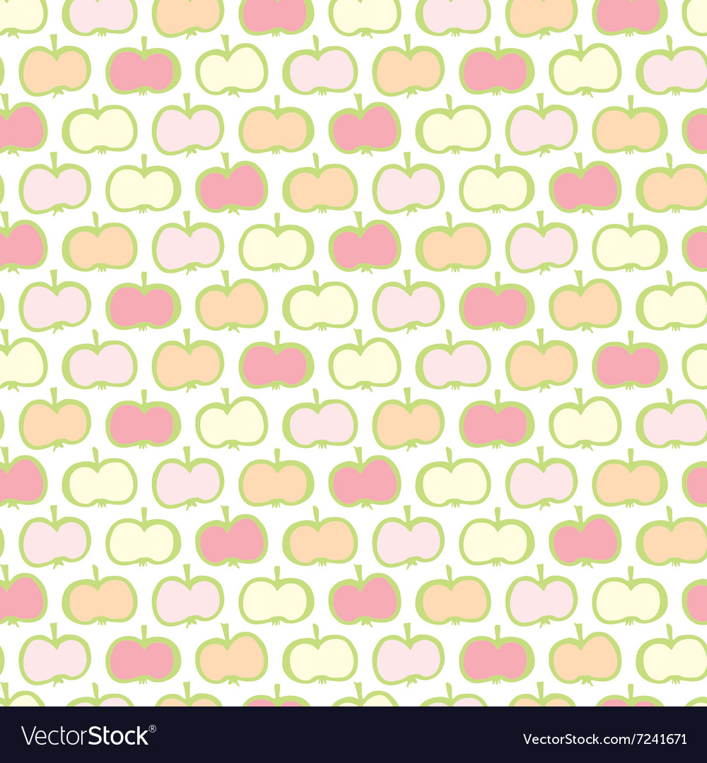 Apples pattern Royalty Free Vector Image - VectorStock