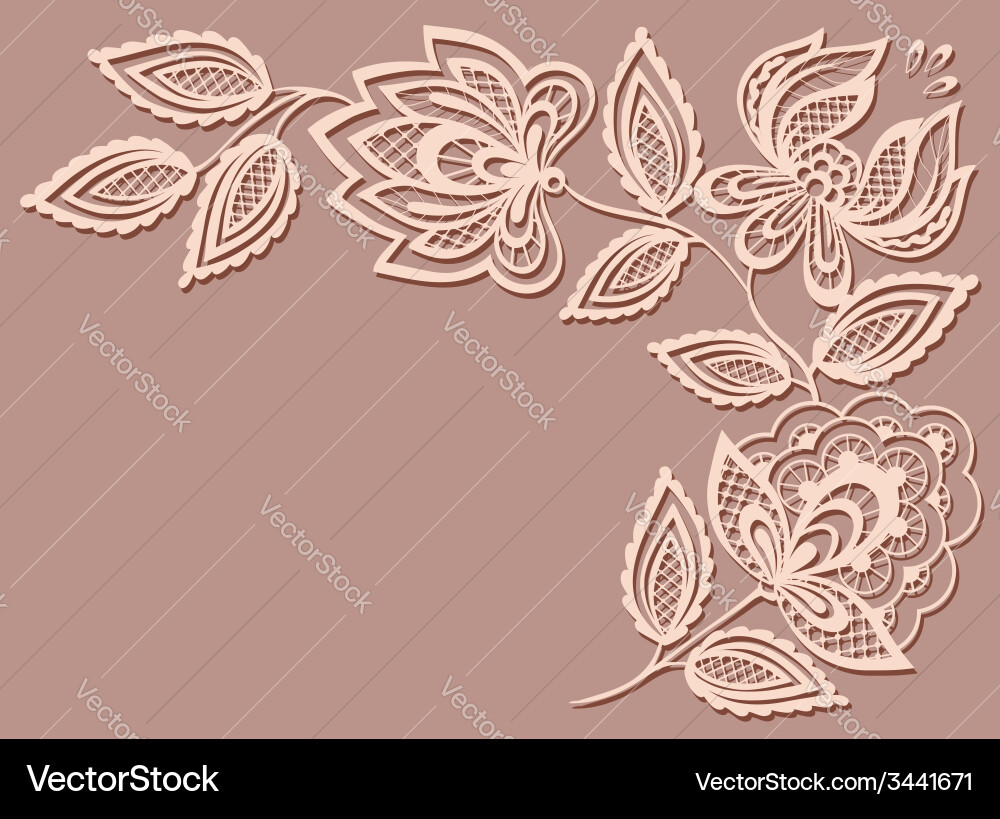 Floral pattern a design element in old style Vector Image