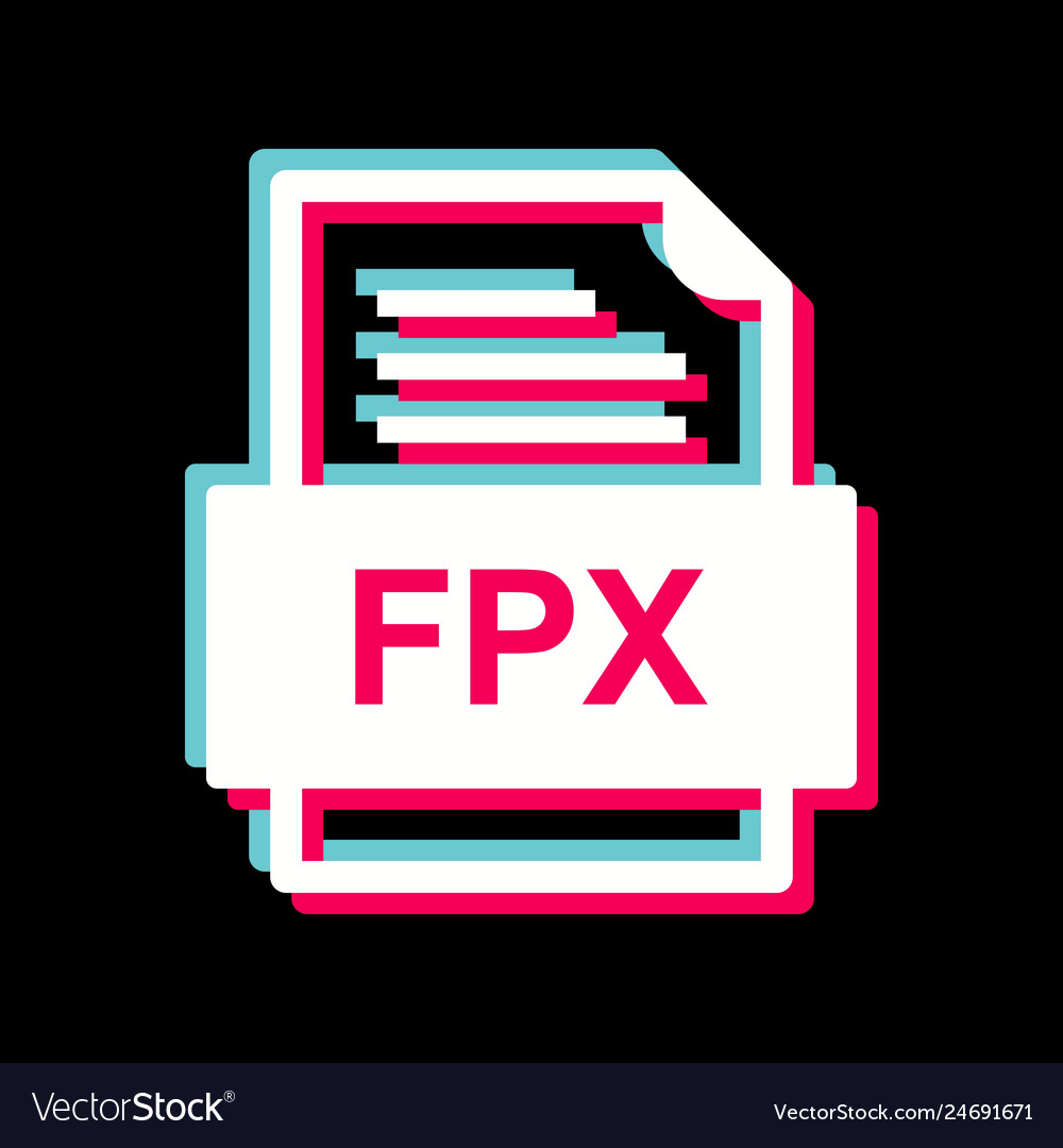 Fpx file document icon Royalty Free Vector Image