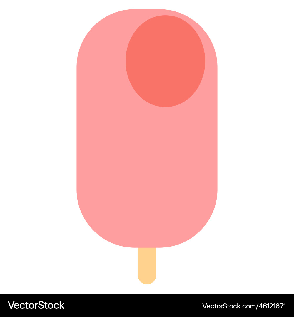 Juicy ice candy bar with flavored topping Vector Image
