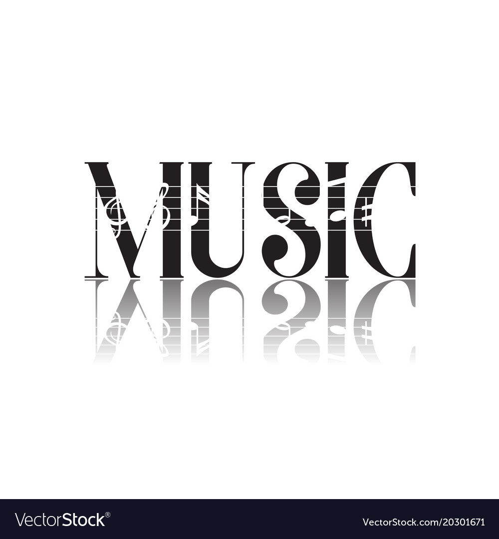 Music reflection note background imag Royalty Free Vector