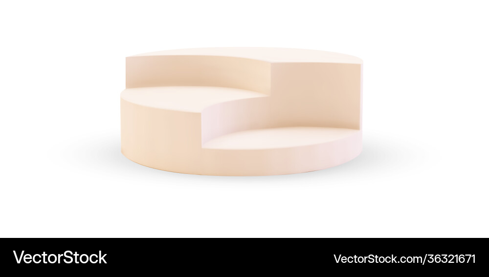 Realistic 3d winner pedestal or podium isolated Vector Image