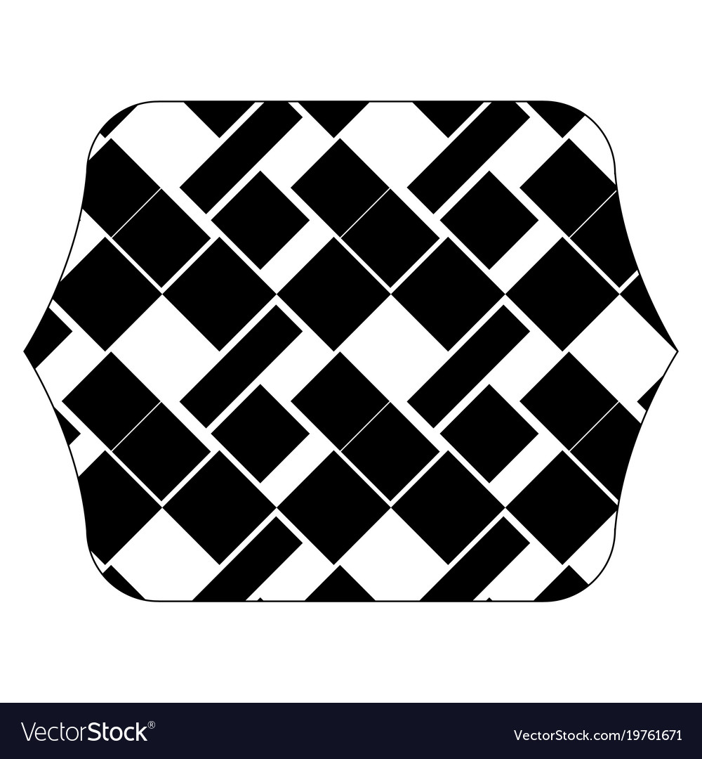 Rectangle with pattern graphic shapes background Vector Image