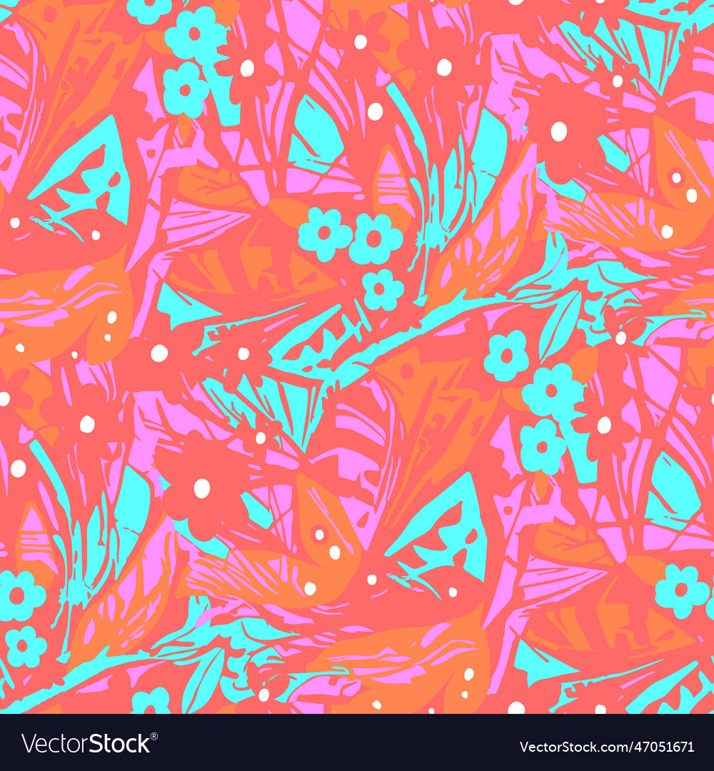 Seamless pattern with a simple abstract drawing Vector Image