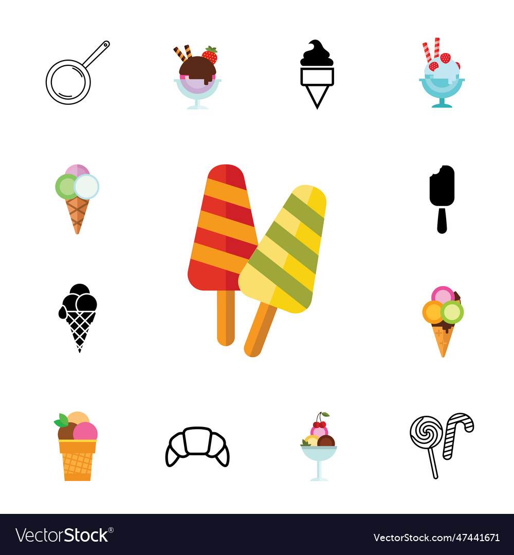 Sweets icon set Royalty Free Vector Image - VectorStock