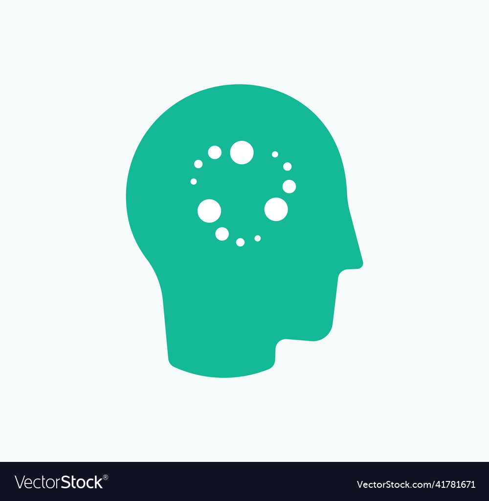 Thinking process brain load icon learning logo Vector Image