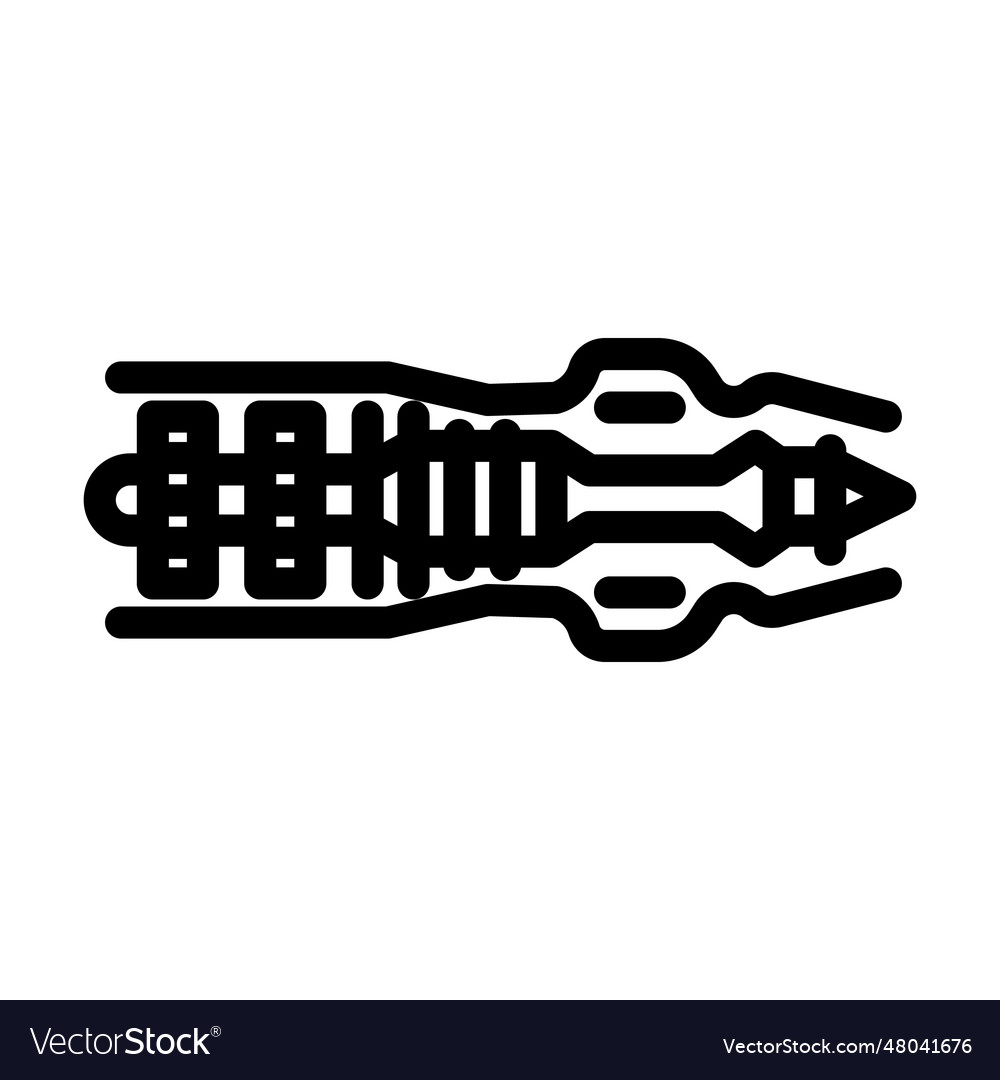 Aerospace engineering mechanical engineer line Vector Image