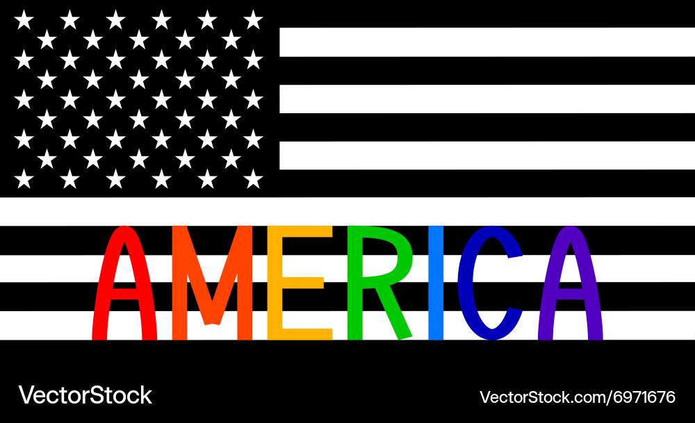 American flag with the word america Royalty Free Vector