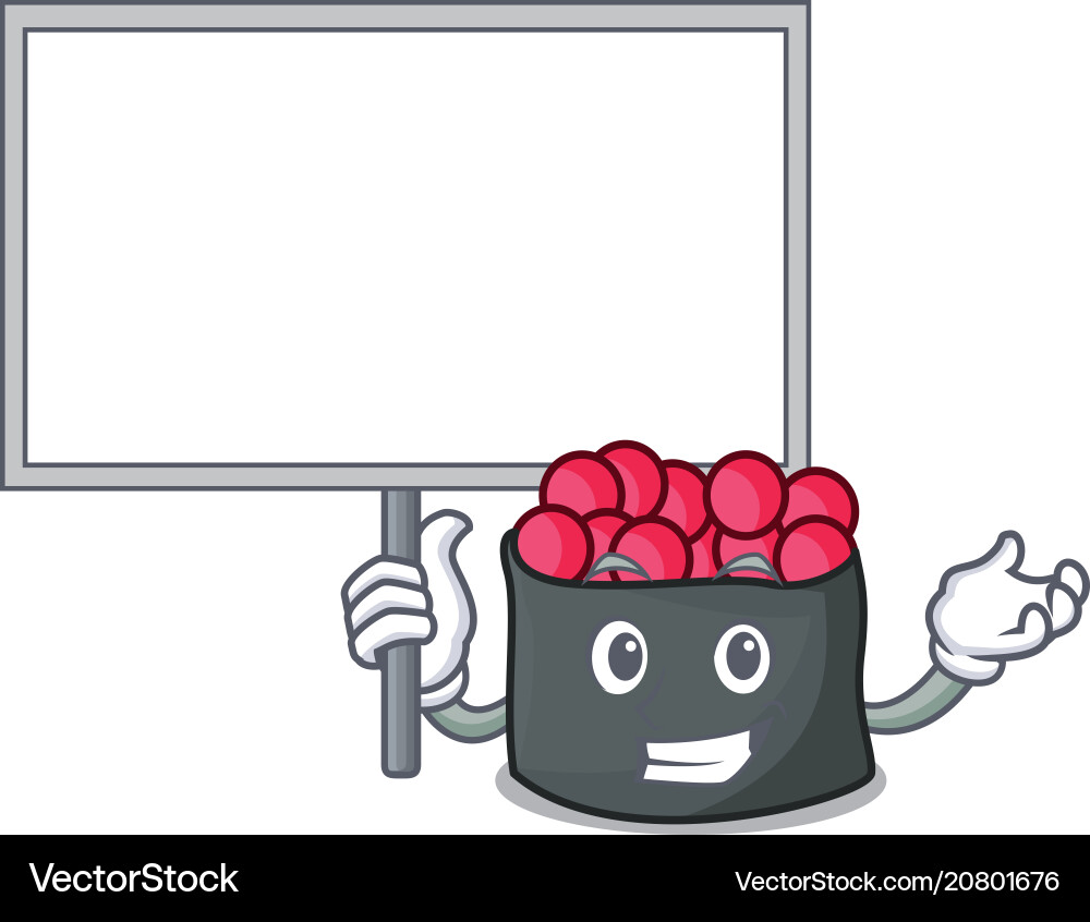 Bring board ikura character cartoon style Vector Image