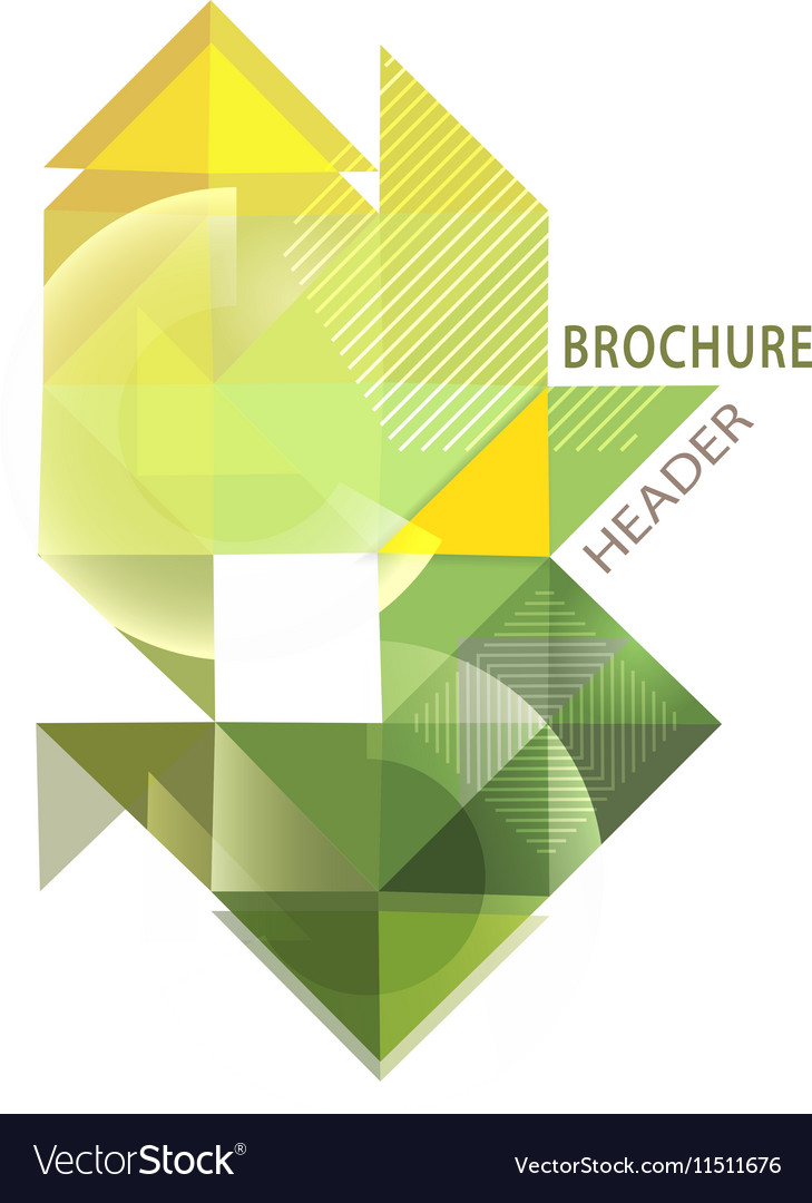 Brochure header layout Royalty Free Vector Image