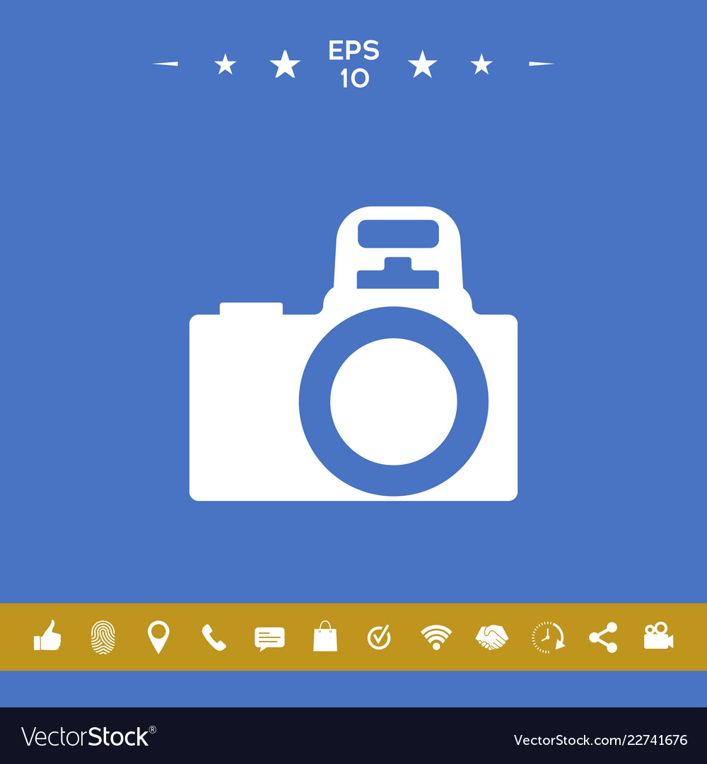 Camera symbol icon Royalty Free Vector Image - VectorStock