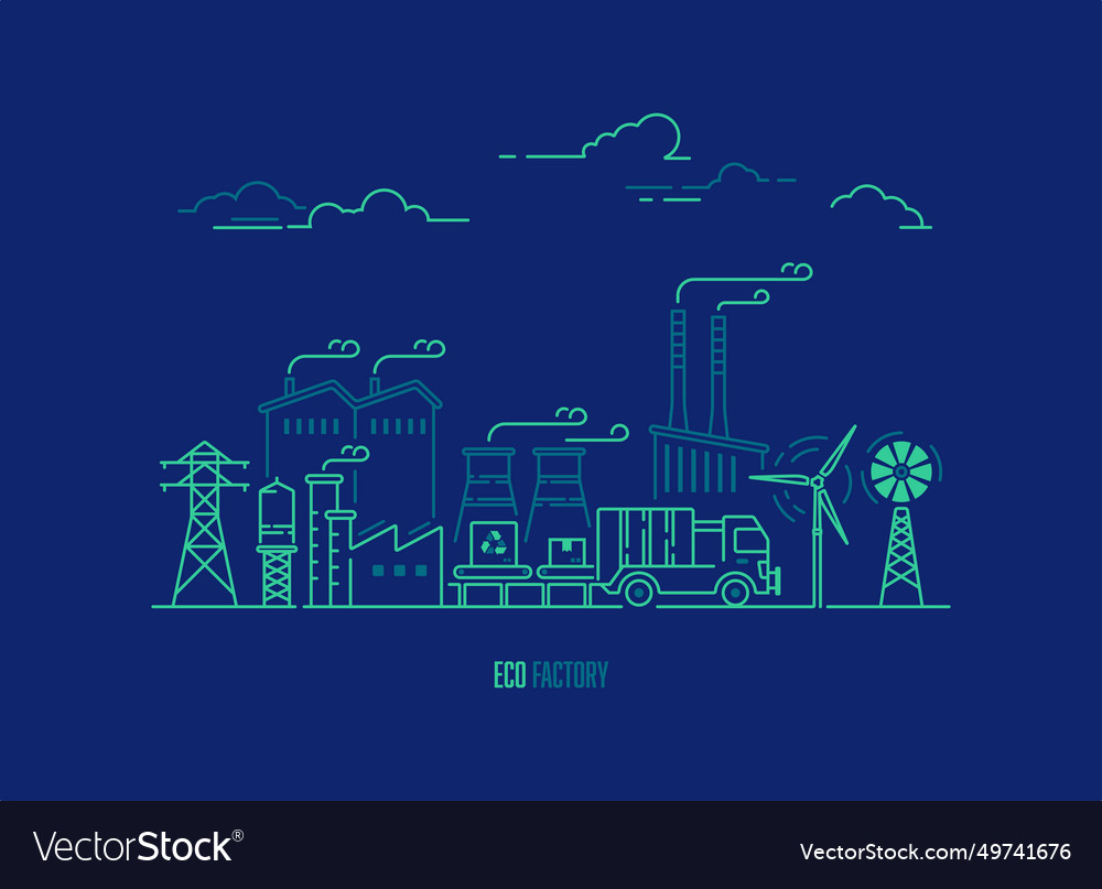 Ecofactory Royalty Free Vector Image - VectorStock
