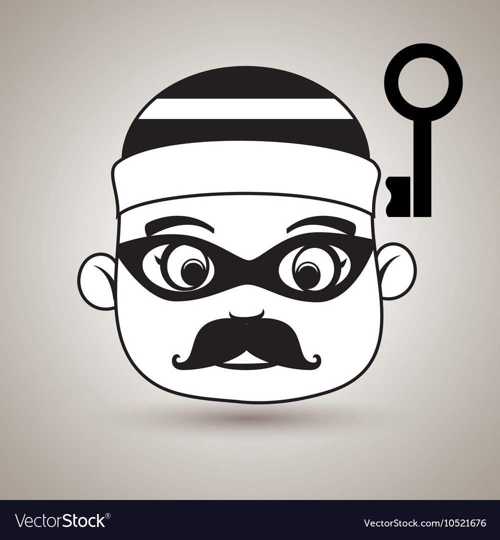 Hacker security key Royalty Free Vector Image - VectorStock