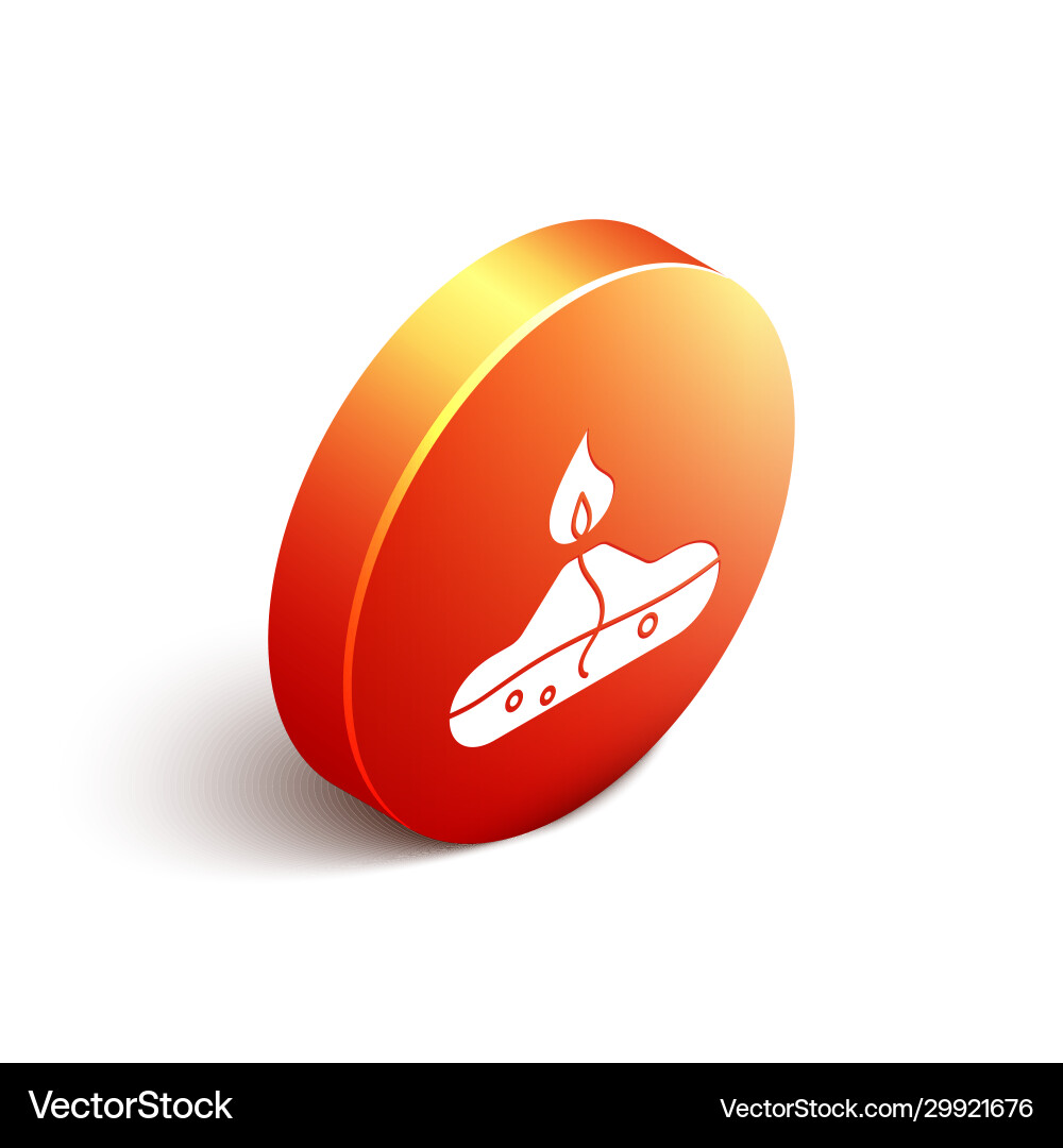 Isometric alcohol or spirit burner icon isolated Vector Image