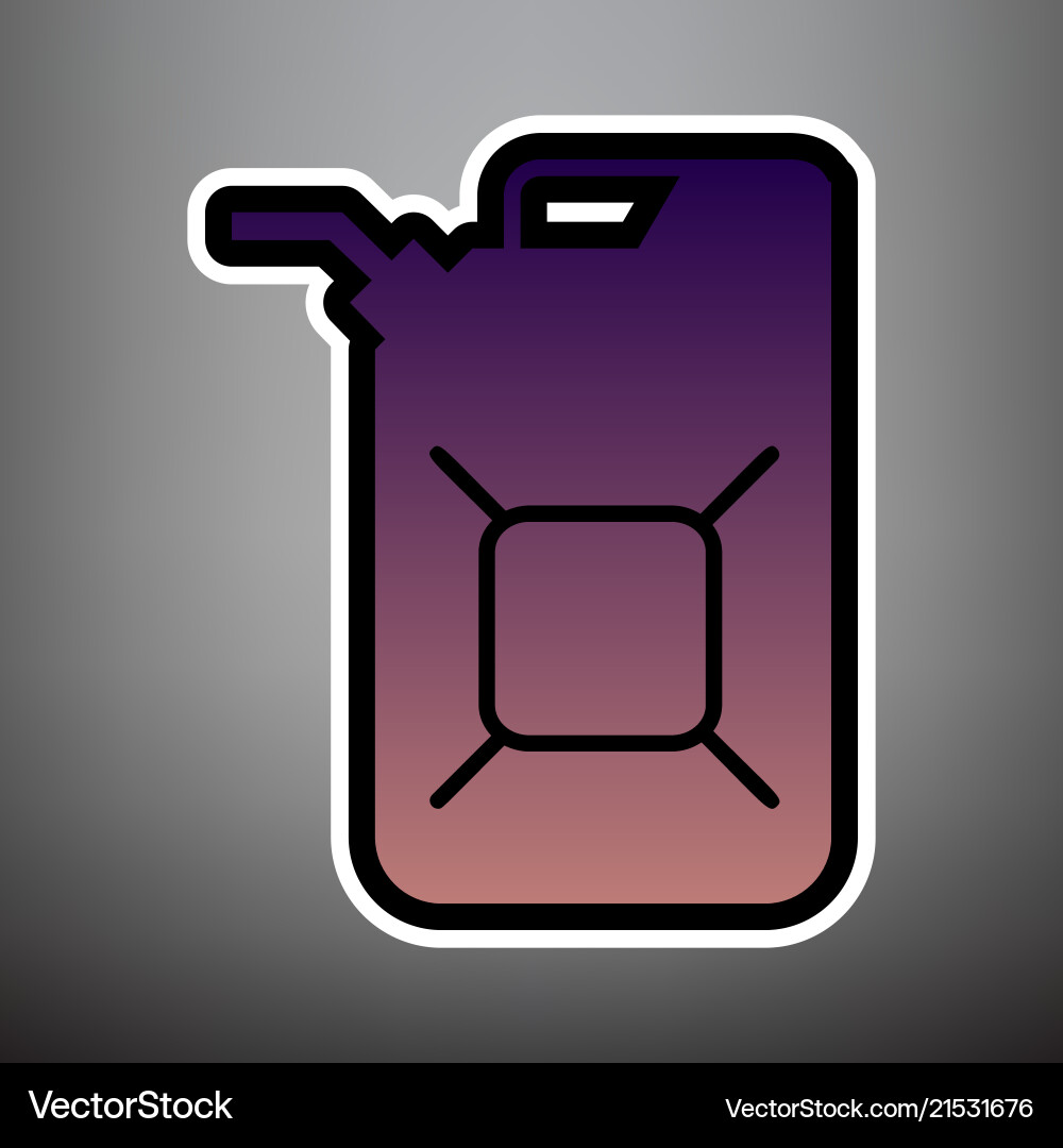 Jerrycan oil sign jerry can Royalty Free Vector Image