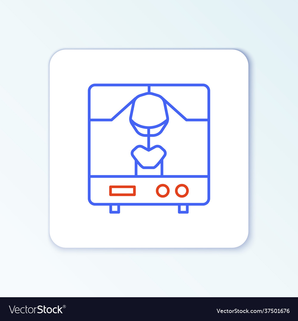 Line x-ray machine icon isolated on white Vector Image