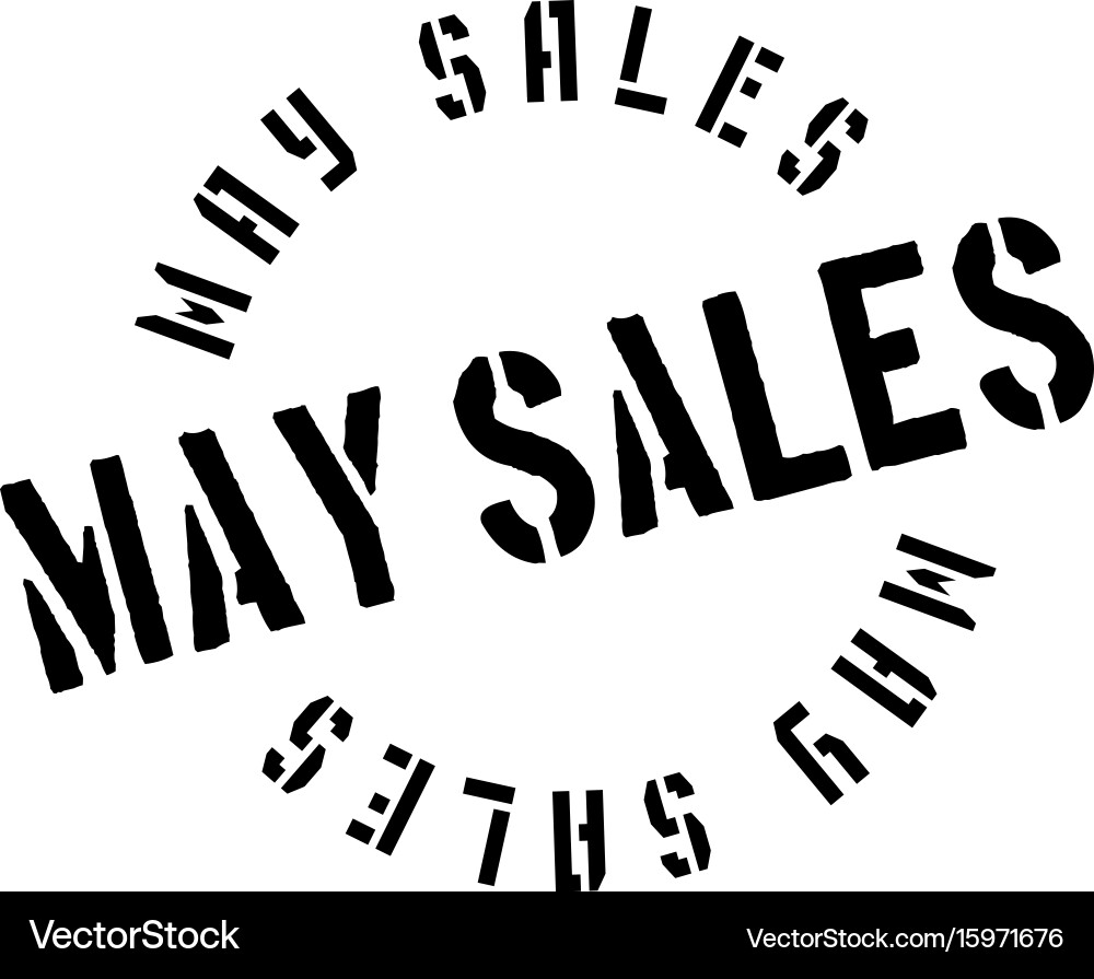 May sales rubber stamp Royalty Free Vector Image