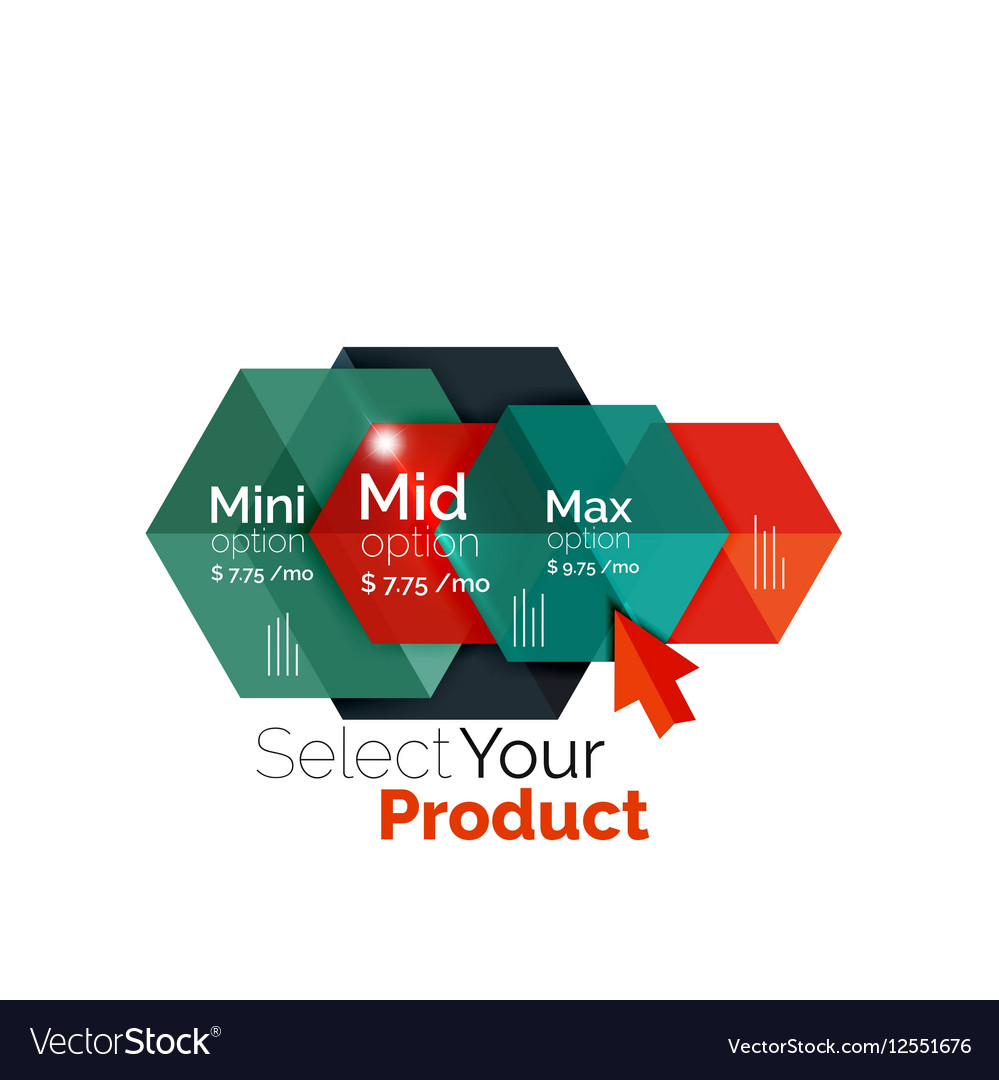 Option select template Royalty Free Vector Image