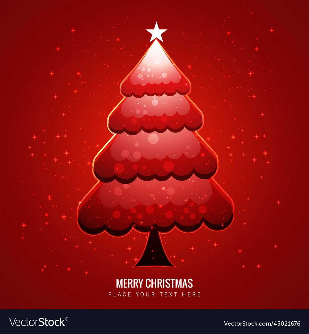 Red christmas tree background design Royalty Free Vector Red christmas tree background design Royalty Free Vector