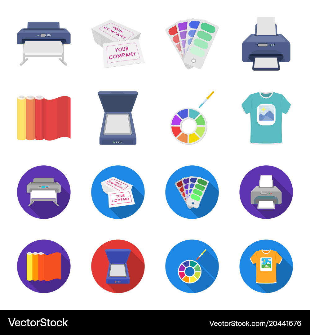 Scanner color palette and other equipment Vector Image