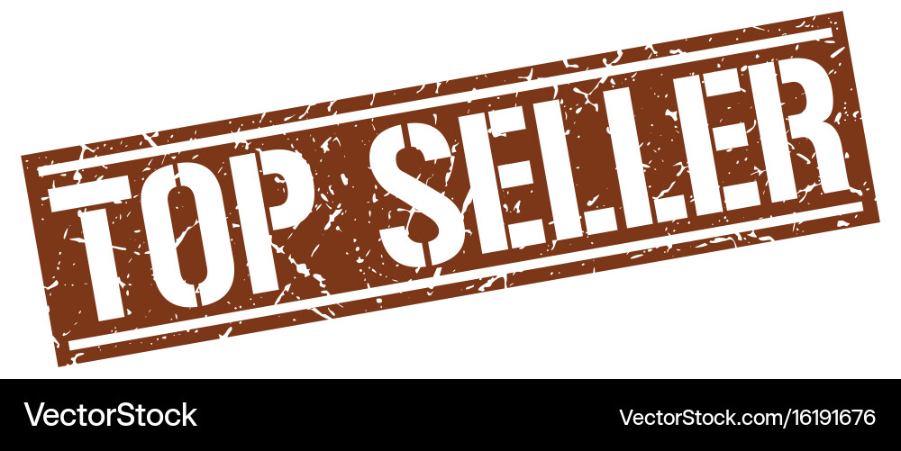 Top seller square grunge stamp Royalty Free Vector Image