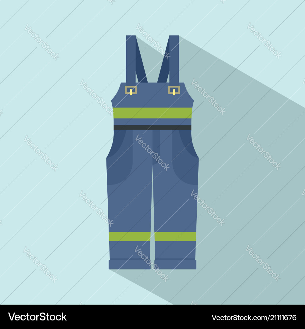 Worker suit icon flat style Royalty Free Vector Image