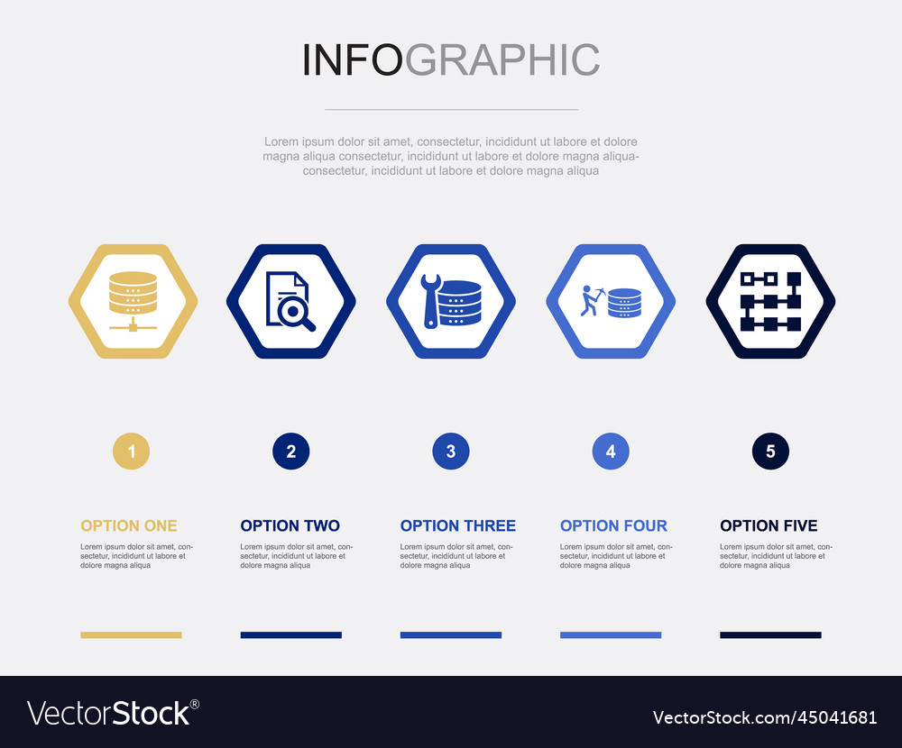 Data science icons infographic design template Vector Image