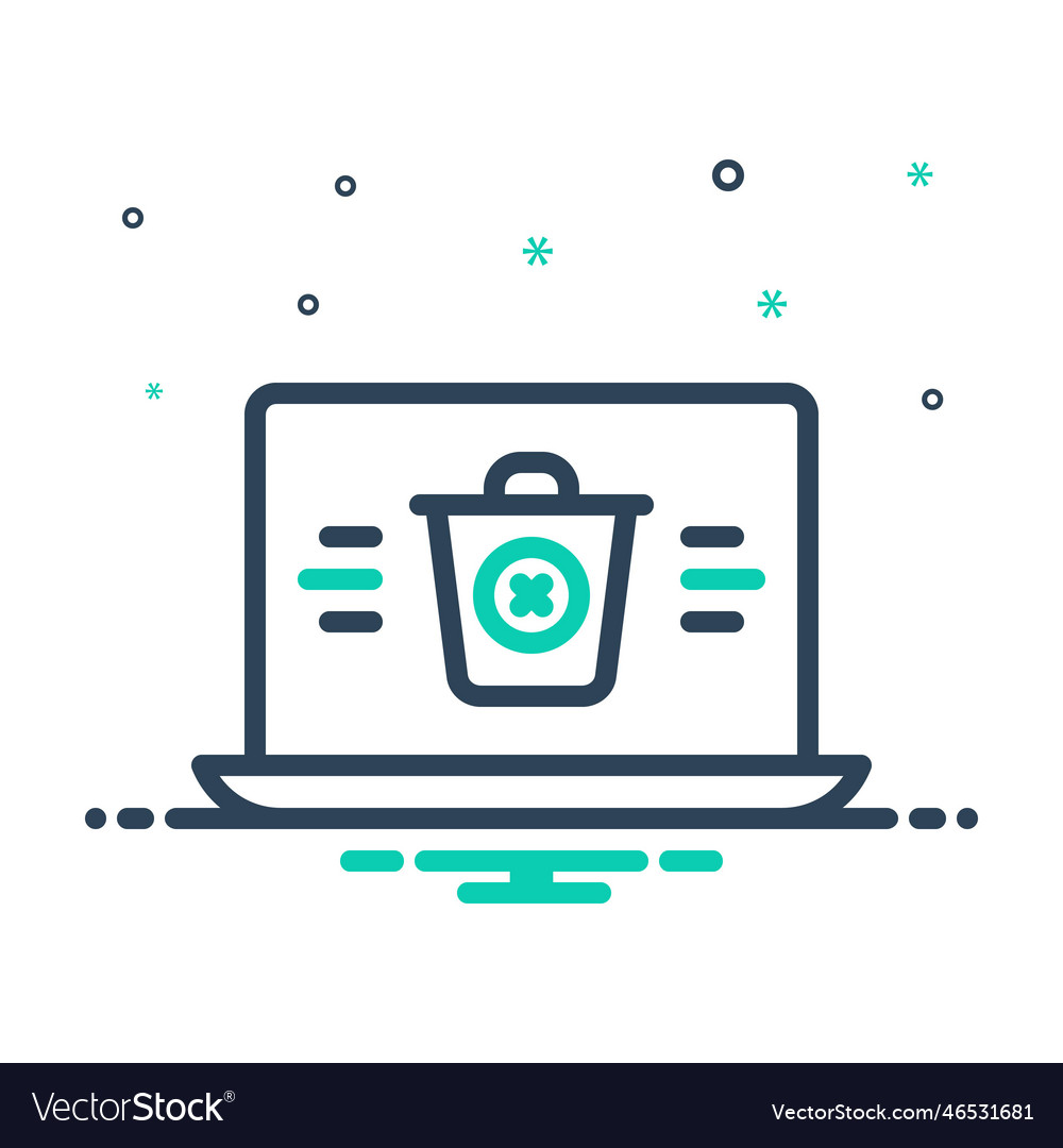 Delete Royalty Free Vector Image - VectorStock