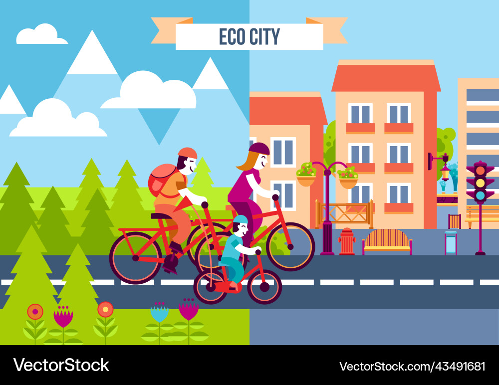 Eco city decorative icons Royalty Free Vector Image