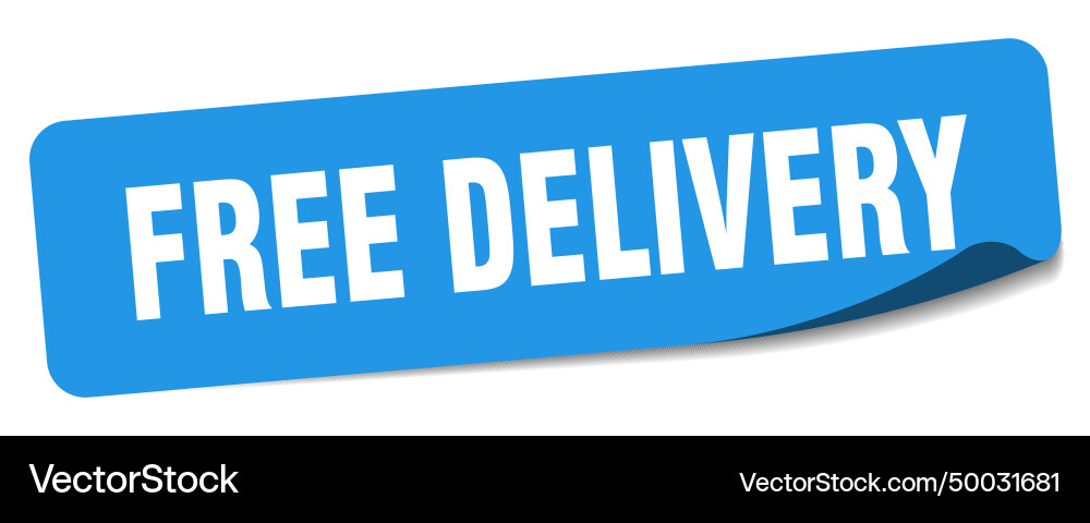 Free delivery sticker label Royalty Free Vector Image