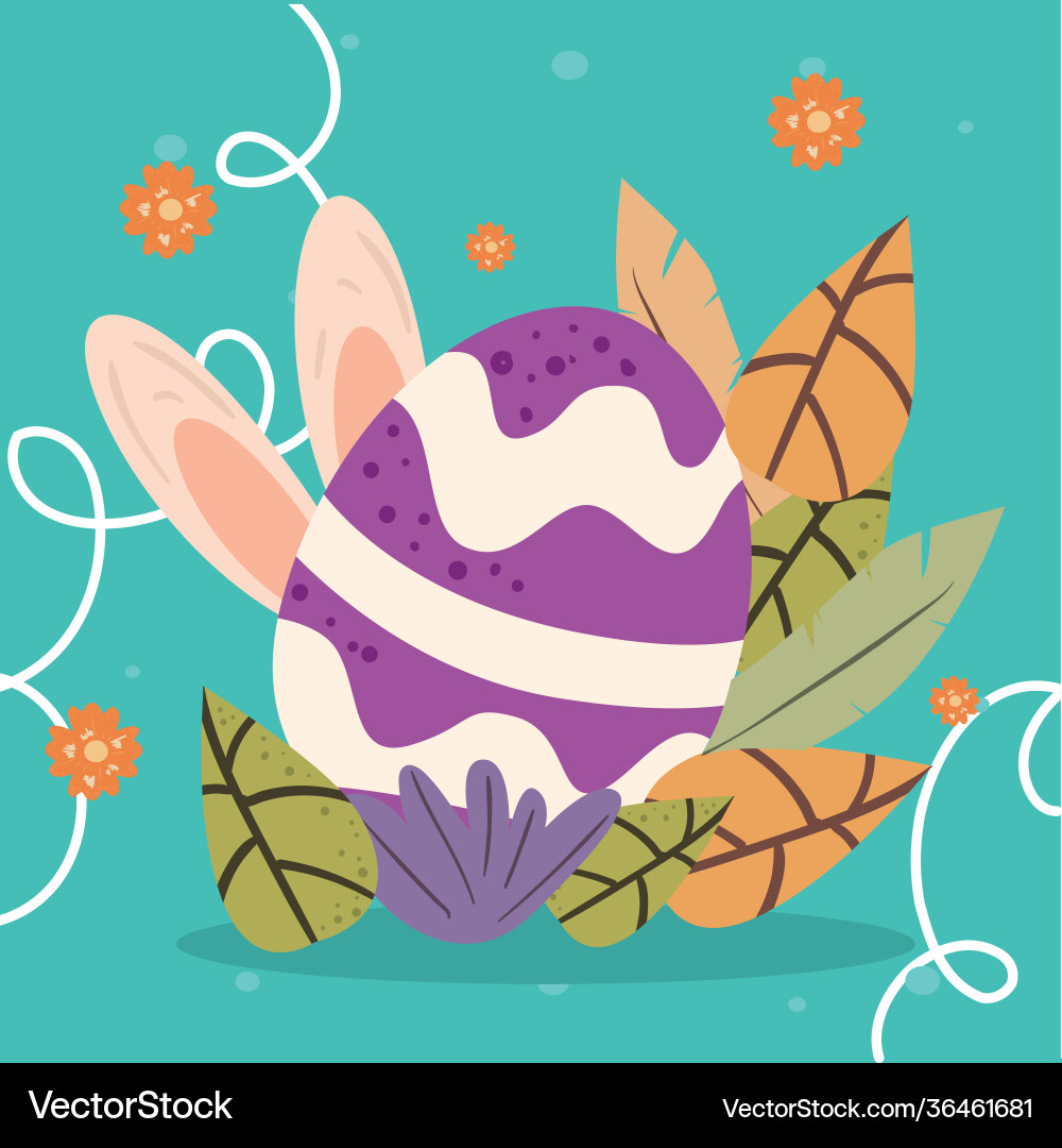 Happy Easter Egg Royalty Free Vector Image Vectorstock 0741
