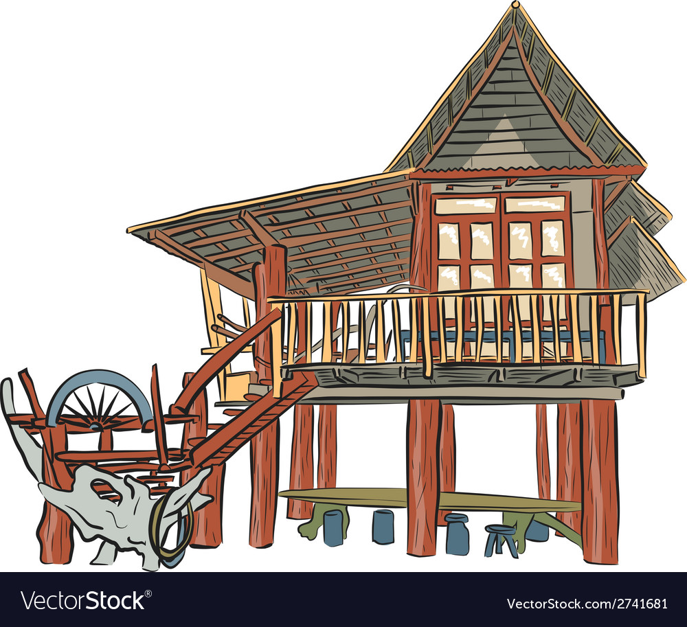 Rustic building Royalty Free Vector Image - VectorStock